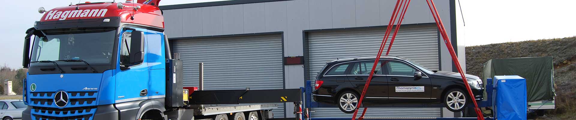 Transportation of machinery and specialised transports, crane vehicle